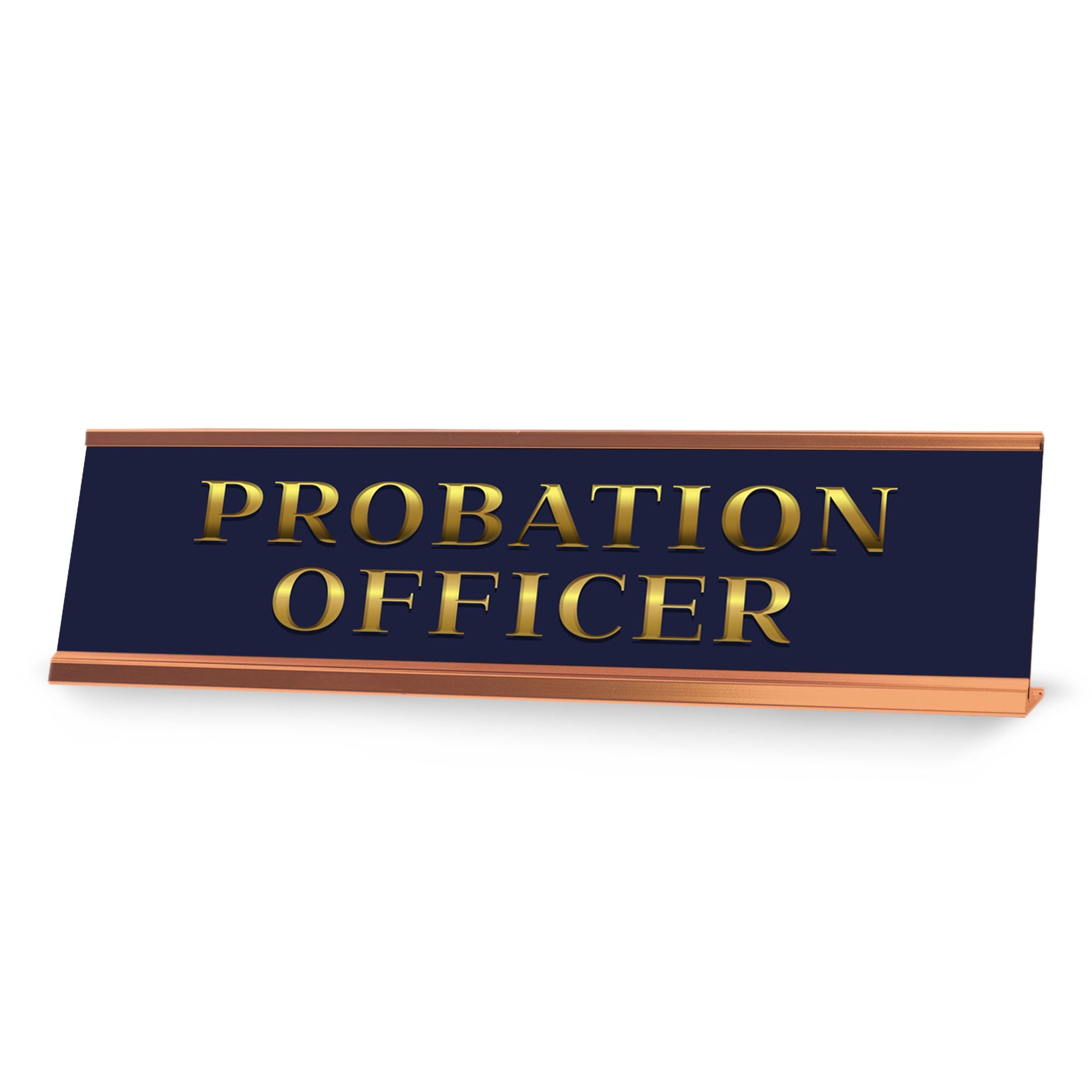 Signs ByLITA Probation Officer Gold Frame, Novelty Desk Sign (2x8 ...