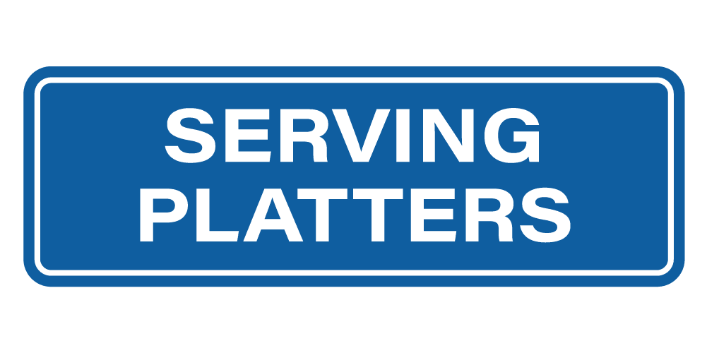 Signs ByLITA Serving Platters Sign (Blue) - Medium - Walmart.com
