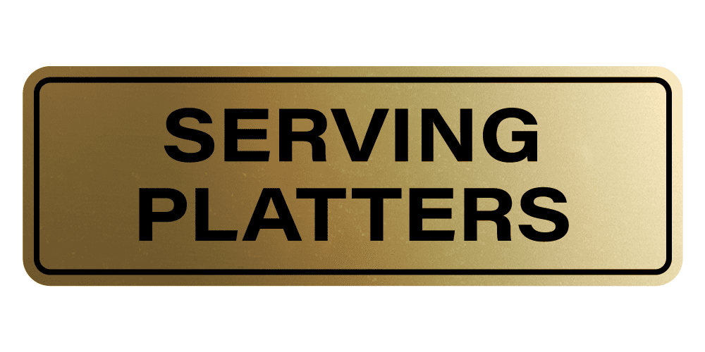 Signs ByLITA Serving Platters Sign (Brushed Gold) - Large - Walmart.com