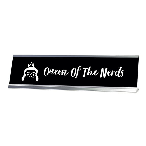 Signs ByLITA Signs ByLITA Queen Of The Nerds Desk Sign, novelty ...