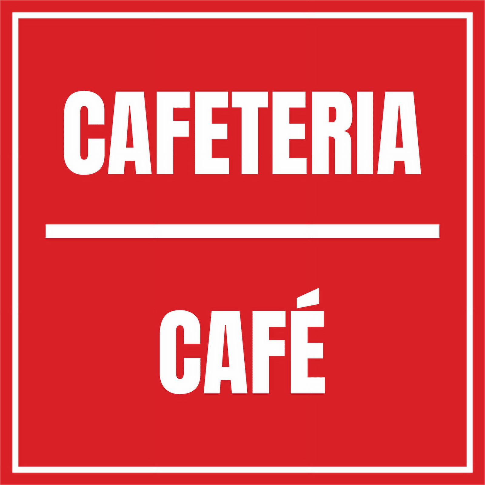 Signs ByLITA Square Cafeteria Door or Wall Sign | Spanish Bilingual ...