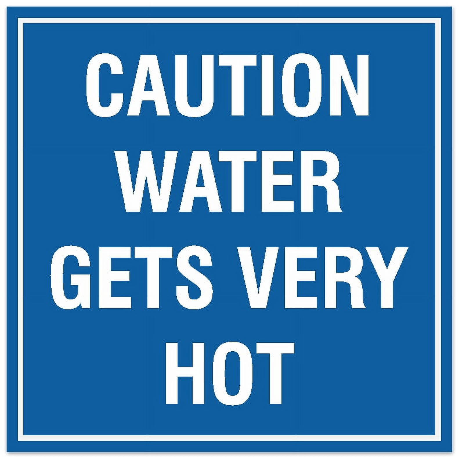 Signs ByLITA Square Caution Water Gets Very Hot Sign - Easy ...