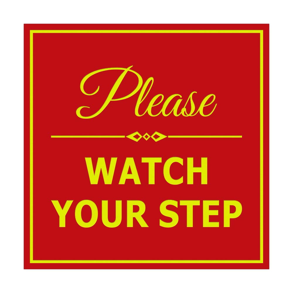 Signs ByLITA Square Classy Please Watch Your Step Sign | Safety Sign ...