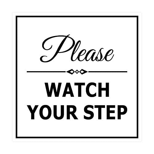 Signs ByLITA Square Classy Please Watch Your Step Sign | Safety Sign ...