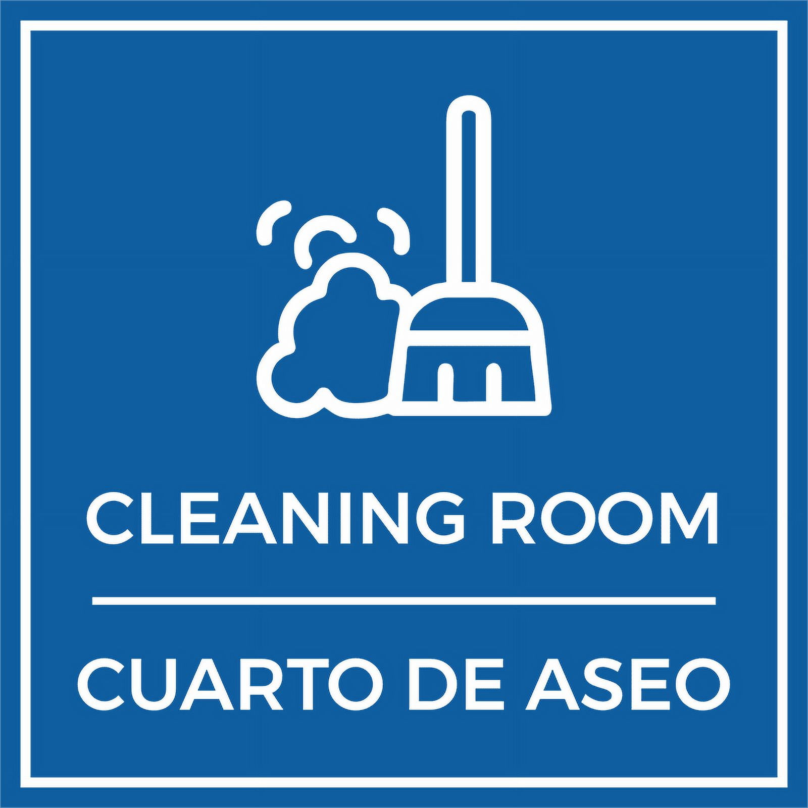 Signs ByLITA Square Cleaning Room Door or Wall Sign | Spanish Bilingual ...