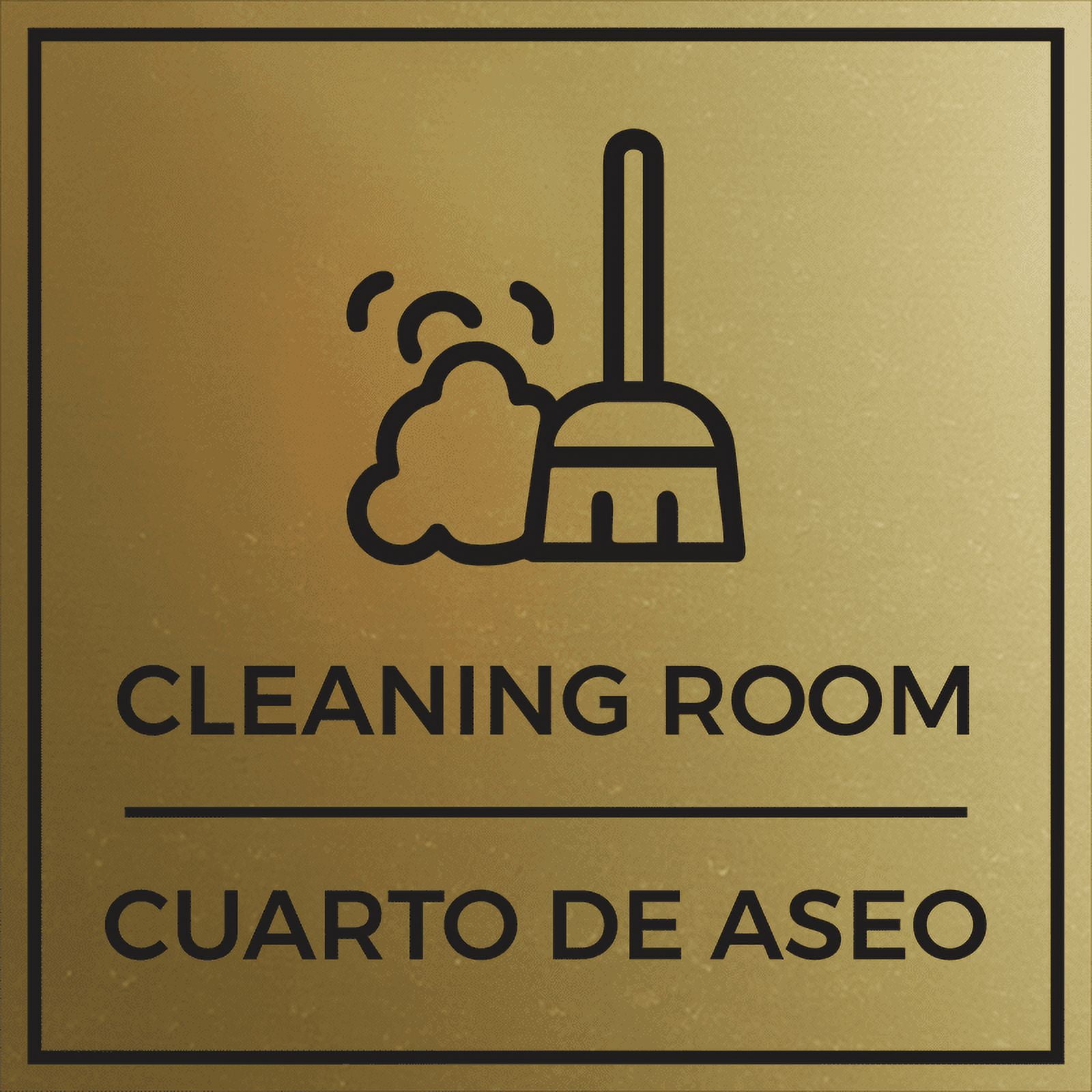 Signs ByLITA Square Cleaning Room Door or Wall Sign | Spanish Bilingual ...