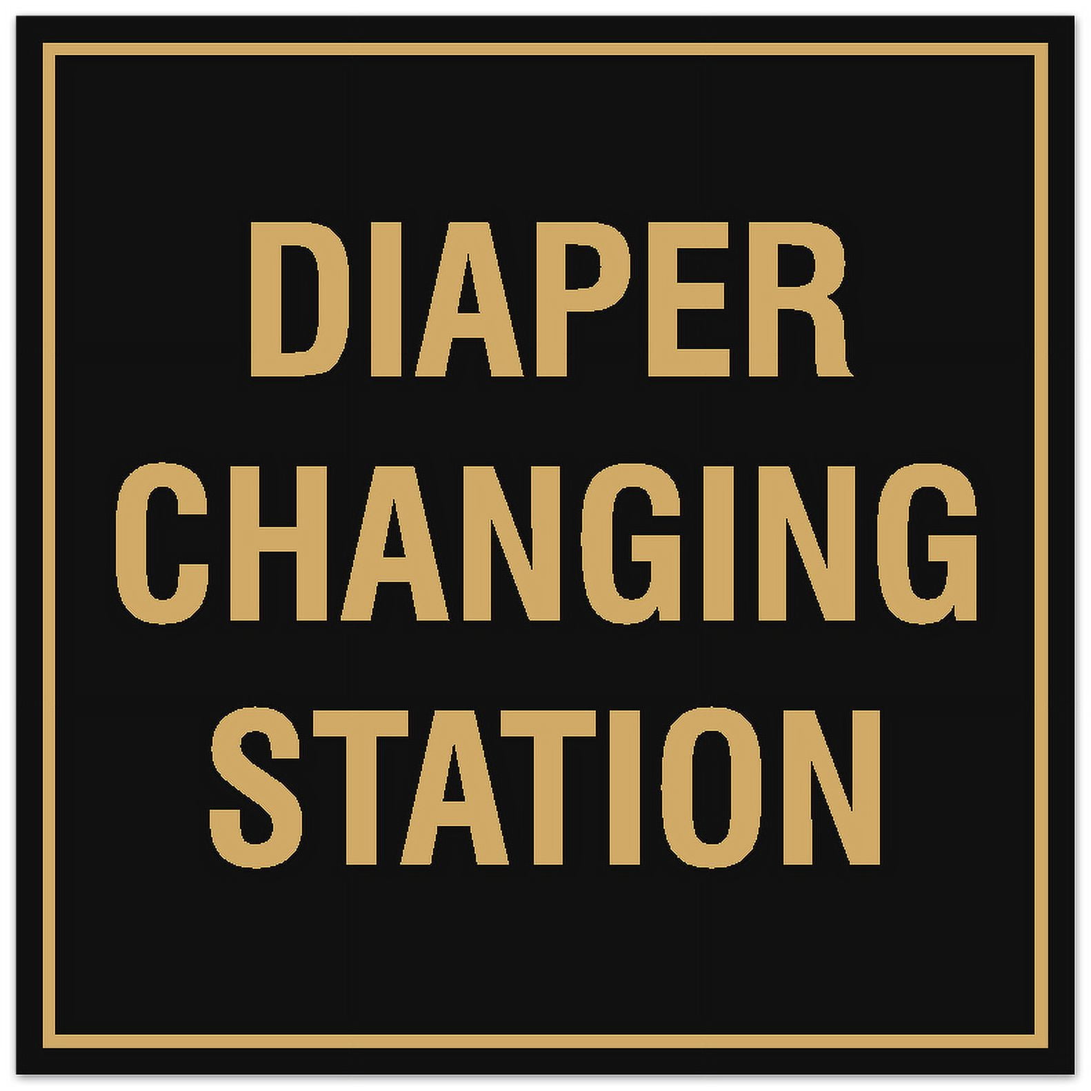 Signs ByLITA Square Diaper Changing Station Sign - Easy Installation ...