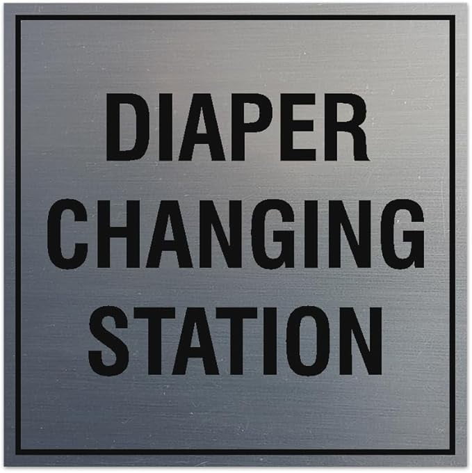 Signs ByLITA Square Diaper Changing Station Sign - Easy Installation ...