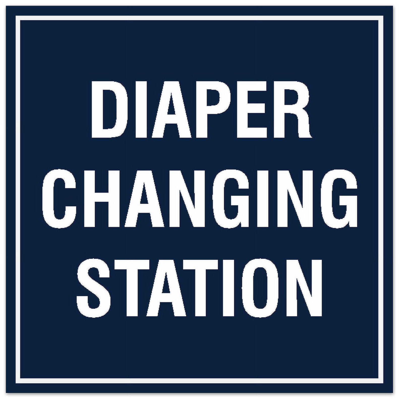 Signs ByLITA Square Diaper Changing Station Sign - Easy Installation ...