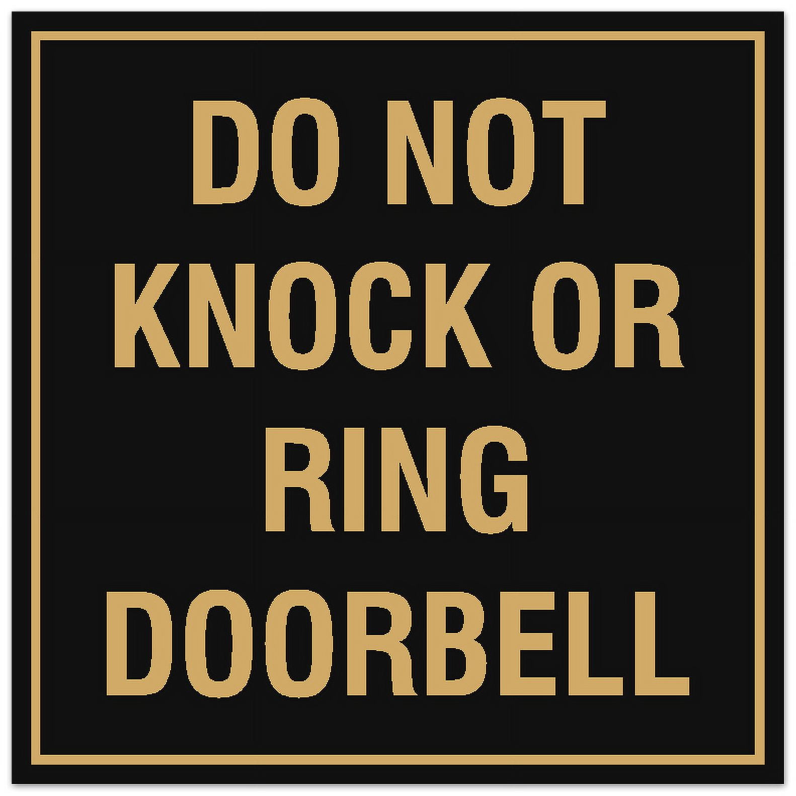 Signs ByLITA Square Do Not Knock or Ring Doorbell Sign - Easy ...