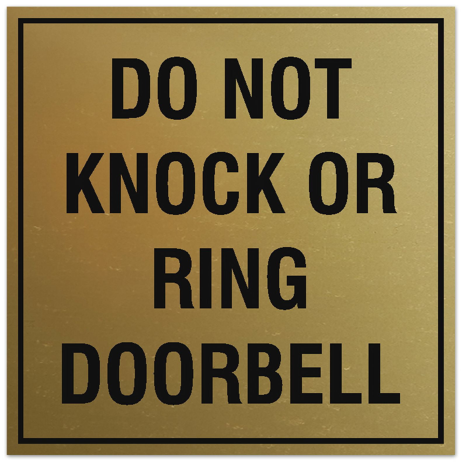 Signs ByLITA Square Do Not Knock or Ring Doorbell Sign - Easy ...