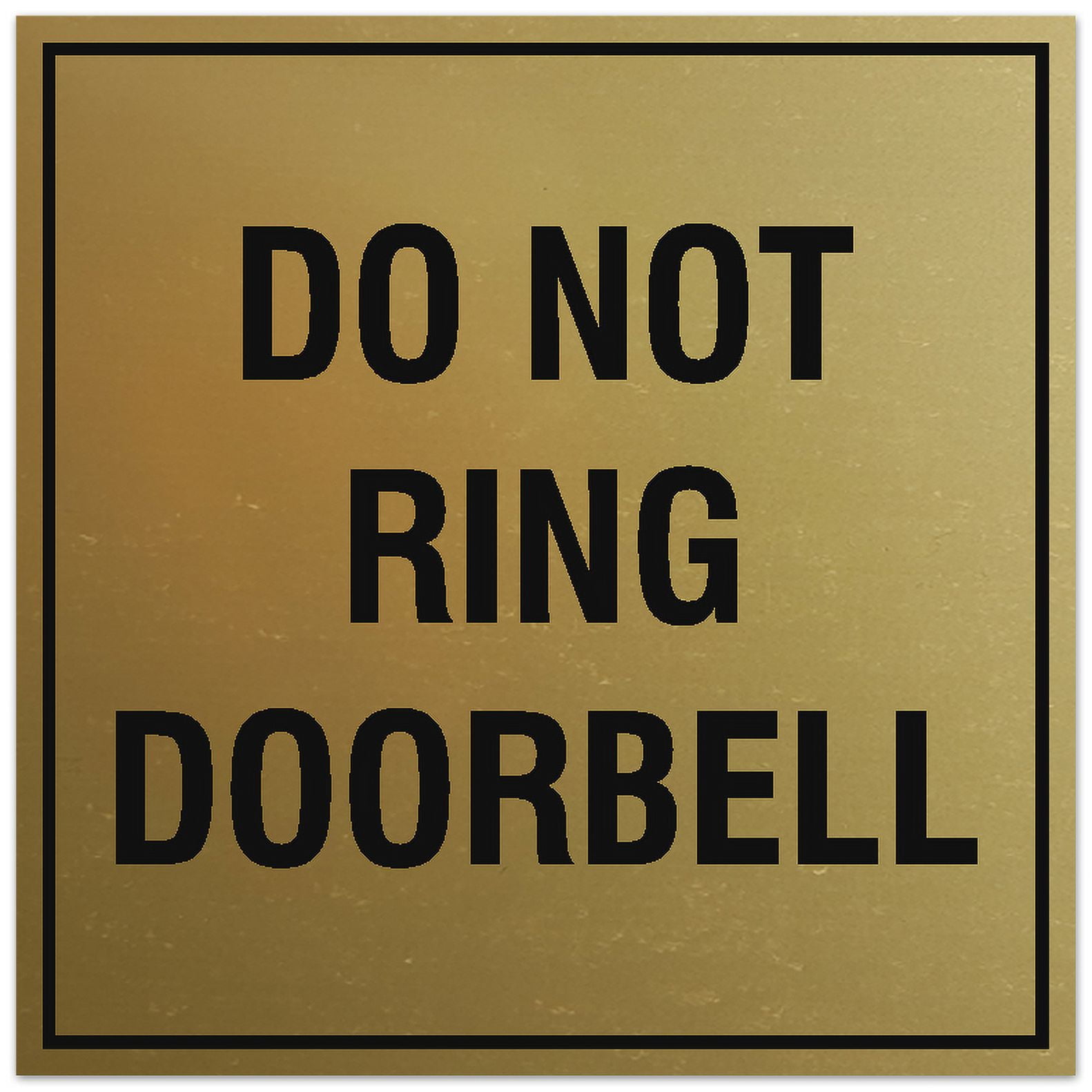 Signs ByLITA Square Do Not Ring Doorbell Sign - Easy Installation ...