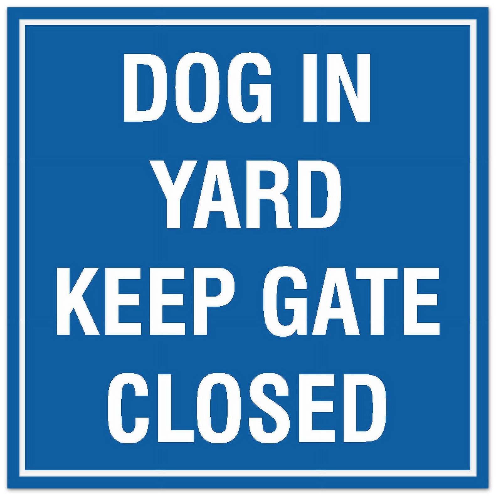 Signs ByLITA Square Dog in Yard Keep Gate Closed Sign - Easy ...