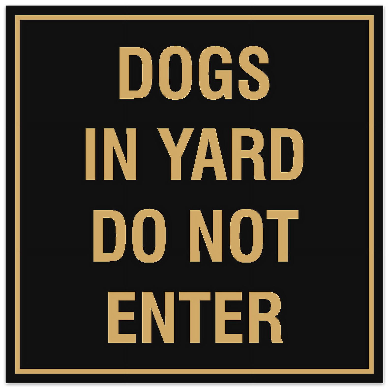 Signs ByLITA Square Dogs in Yard Do Not Enter Sign - Easy Installation ...