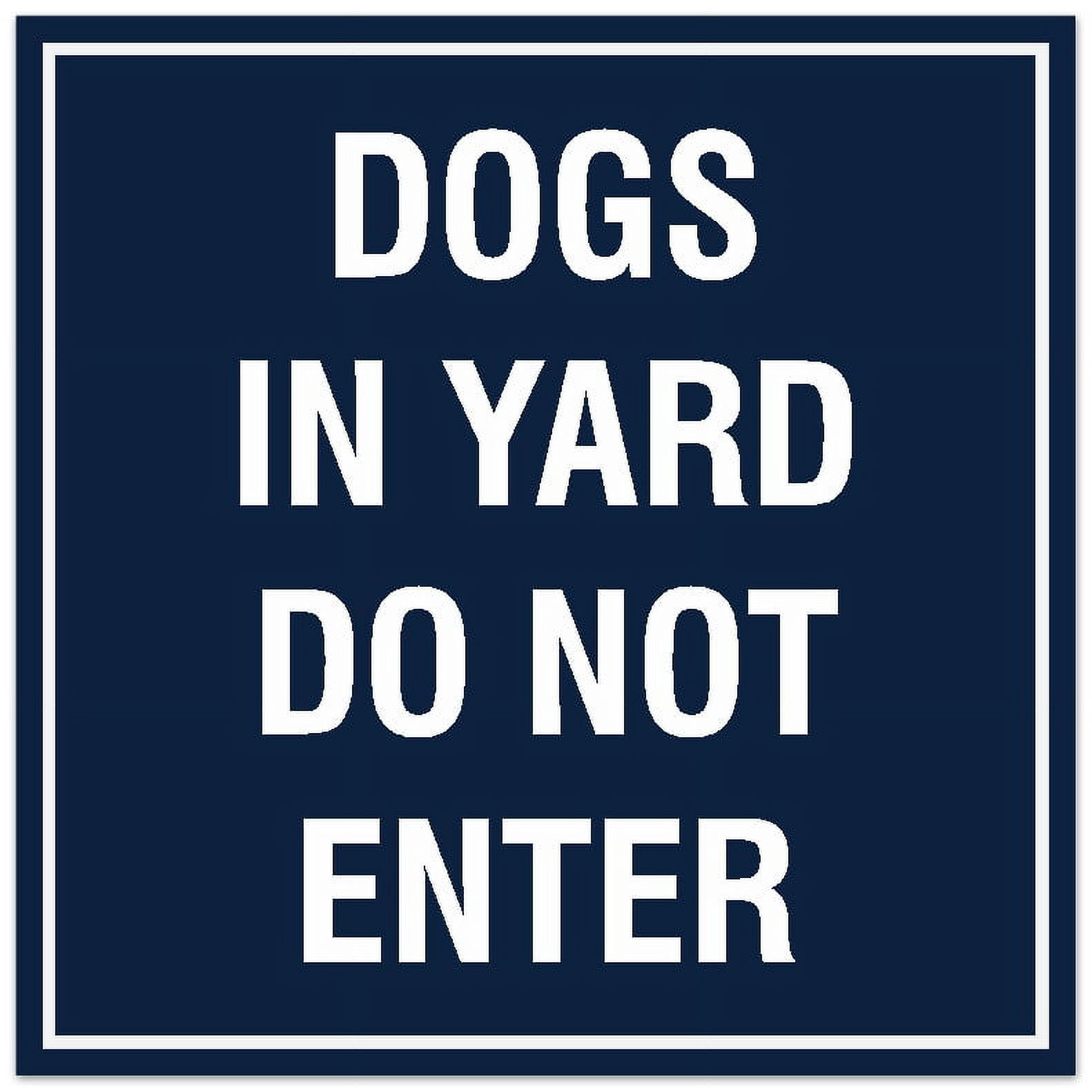 Signs ByLITA Square Dogs in Yard Do Not Enter Sign - Easy Installation ...