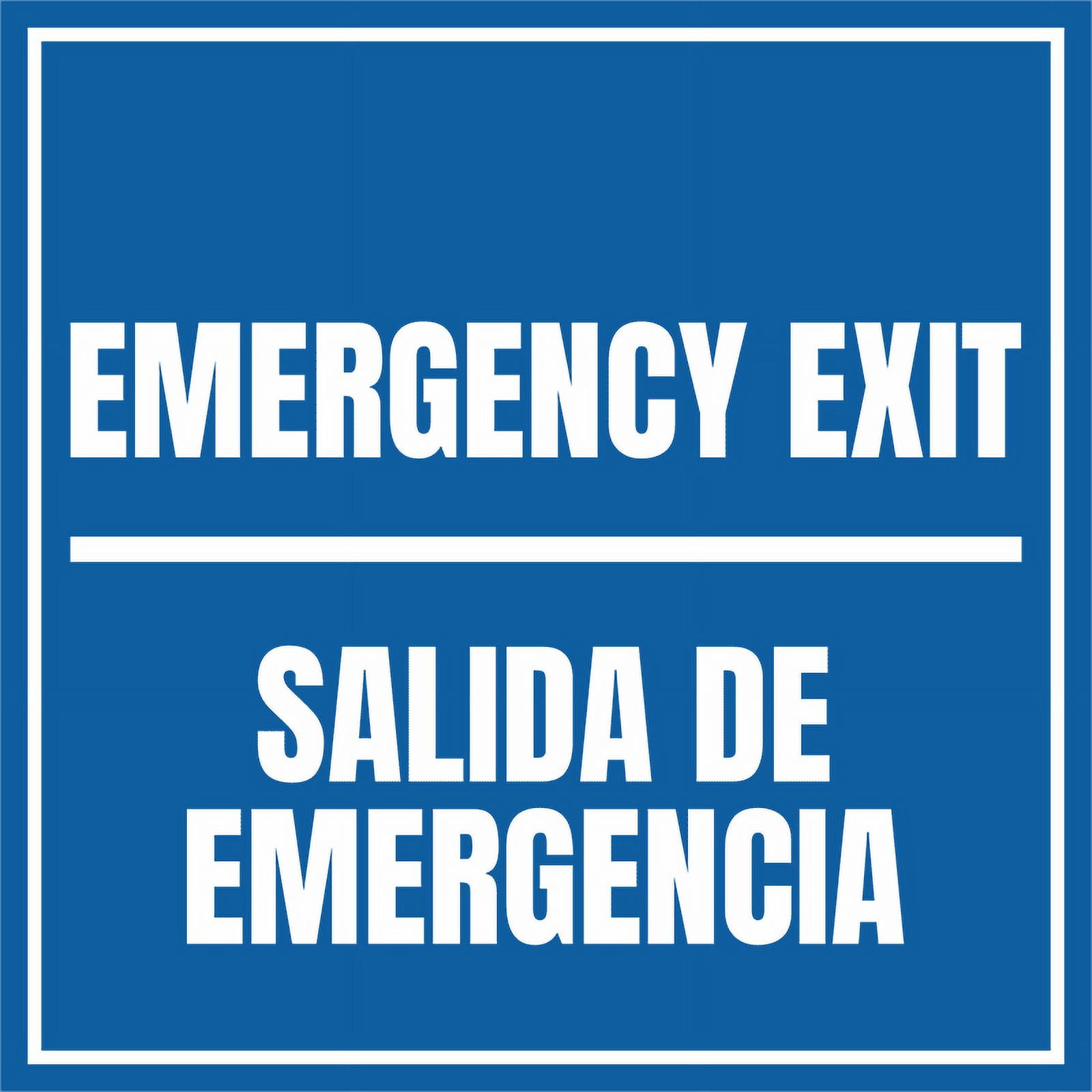 Signs ByLITA Square Emergency Exit Door or Wall Sign | Spanish ...