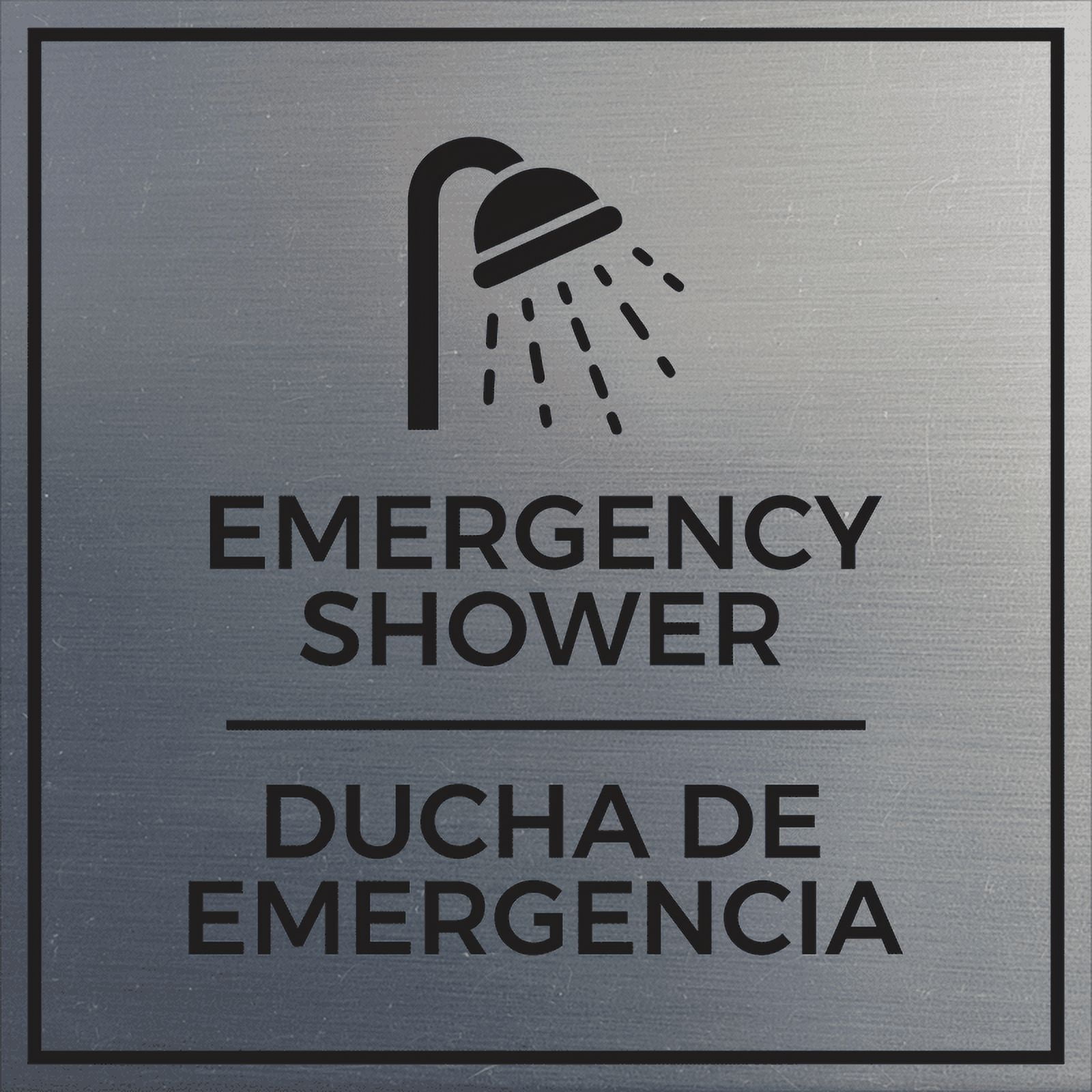 Signs ByLITA Square Emergency Shower Door or Wall Sign | Spanish ...