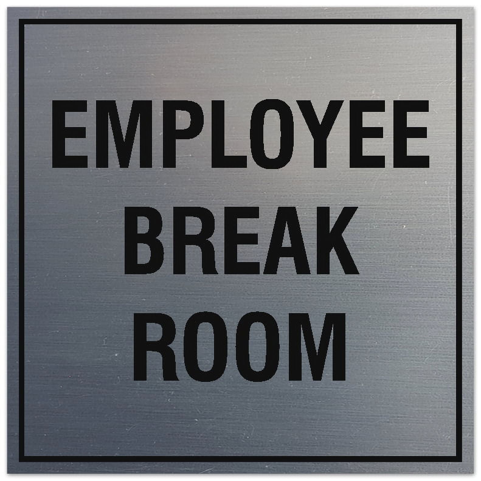 Signs ByLITA Square Employee Break Room Sign - Easy Installation ...