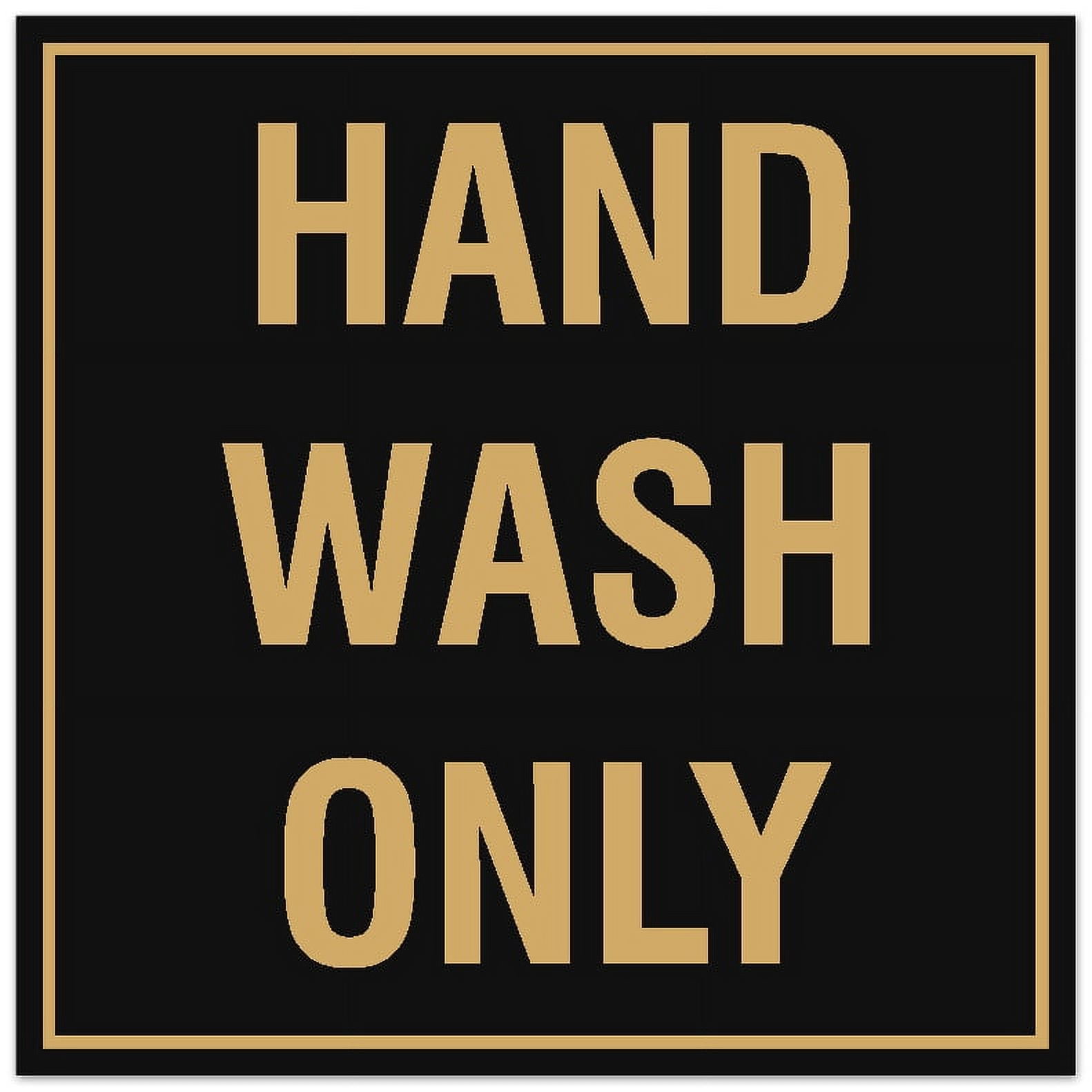 Signs ByLITA Square Hand Wash Only Sign - Easy Installation | Durable ...