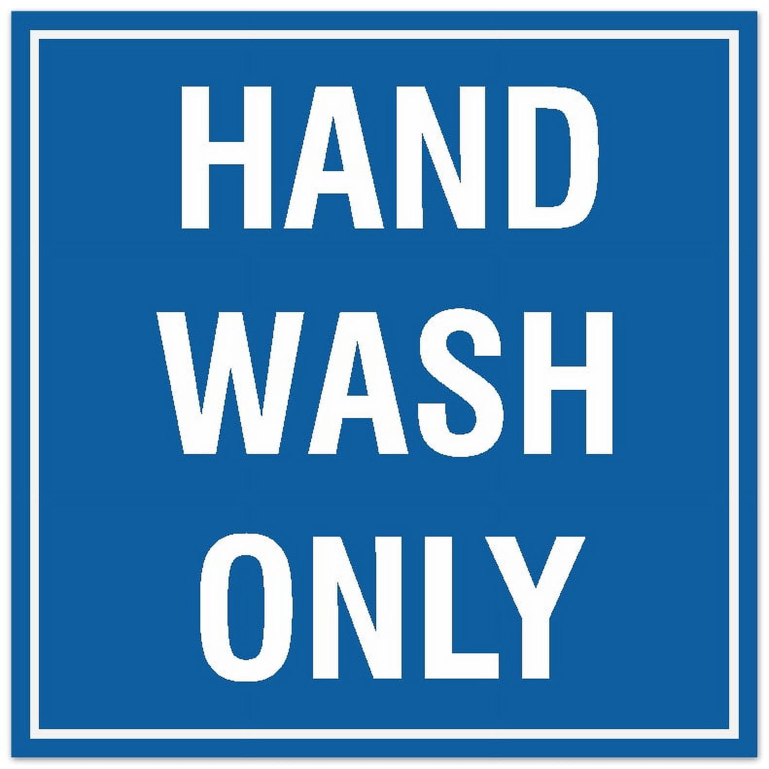 Signs ByLITA Square Hand Wash Only Sign - Easy Installation | Durable ...