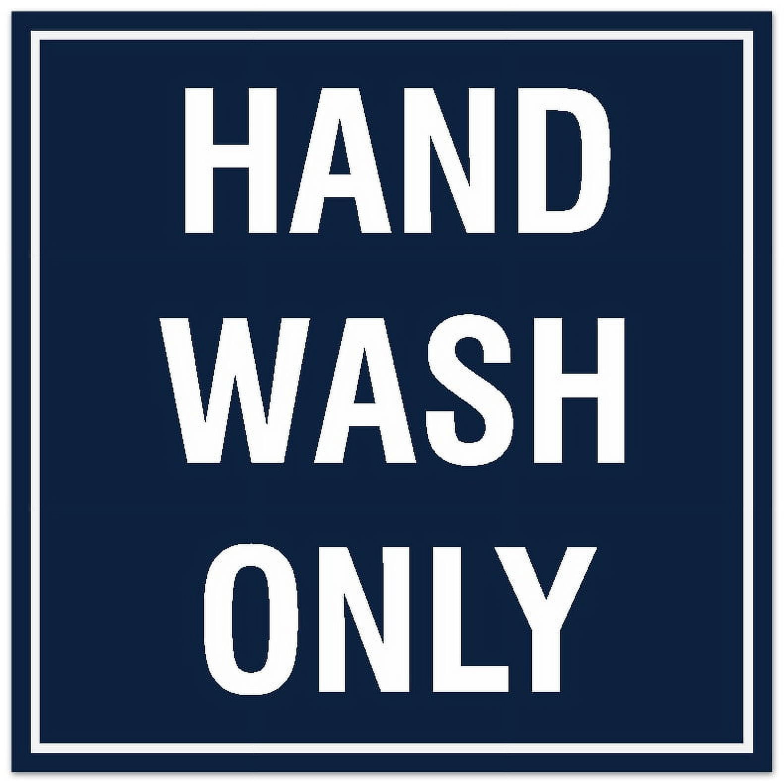 Signs ByLITA Square Hand Wash Only Sign - Easy Installation | Durable ...