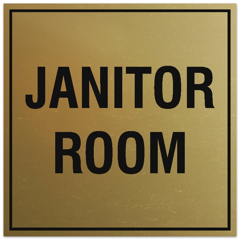 Signs ByLITA Square Janitor Room Sign - Easy Installation | Durable ...