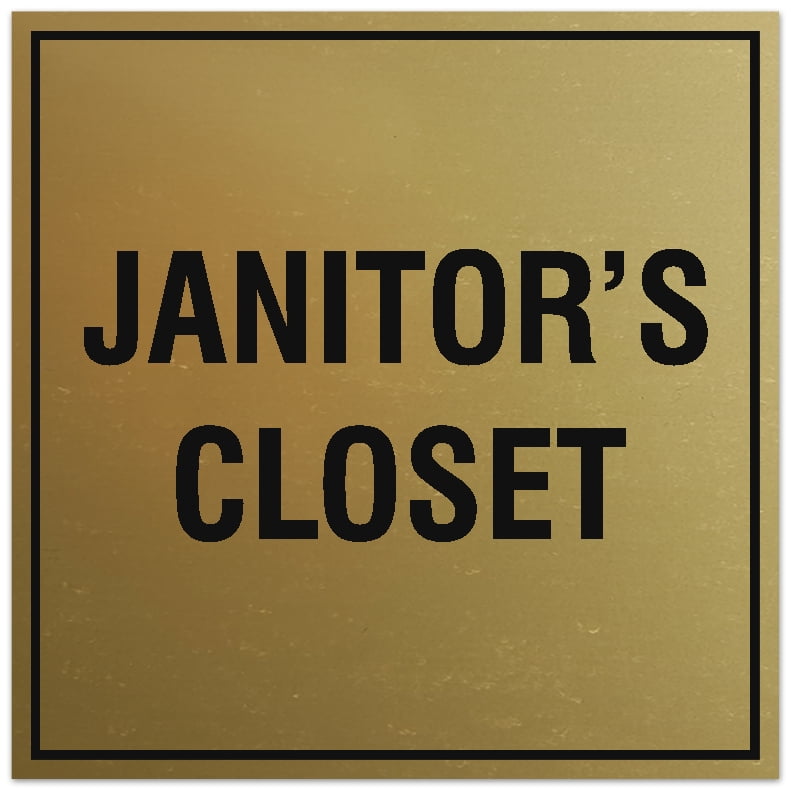 Signs ByLITA Square Janitors Closet Sign - Easy Installation | Durable ...