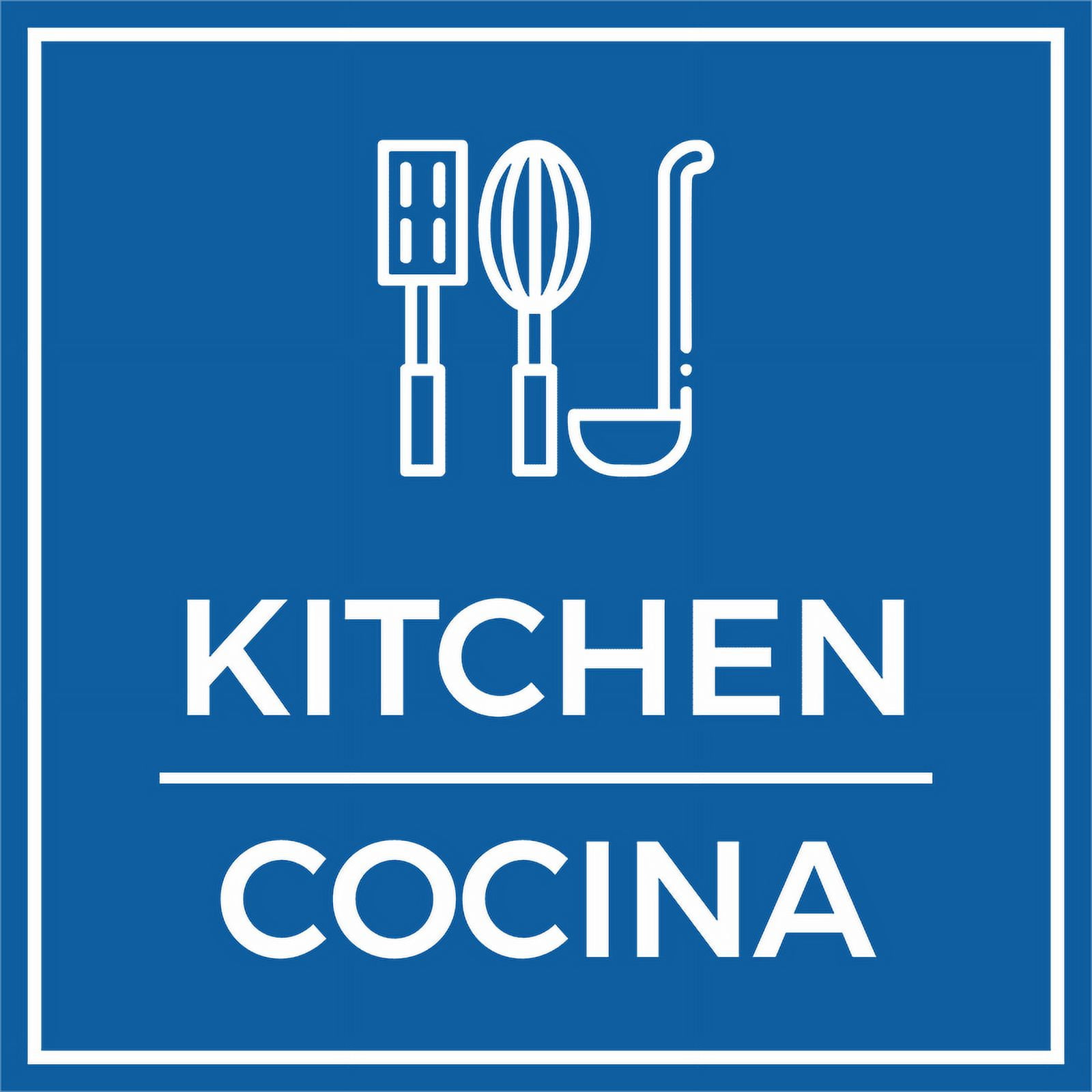Signs ByLITA Square Kitchen Door or Wall Sign | Spanish Bilingual ...