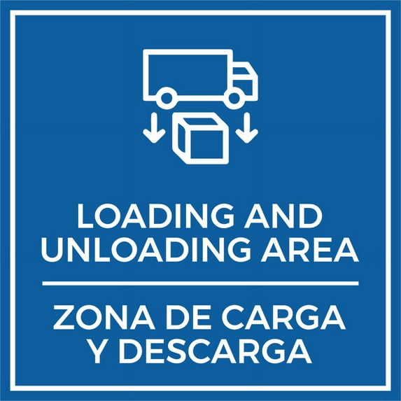 Signs ByLITA Square Loading and Unloading Area Door or Wall Sign ...