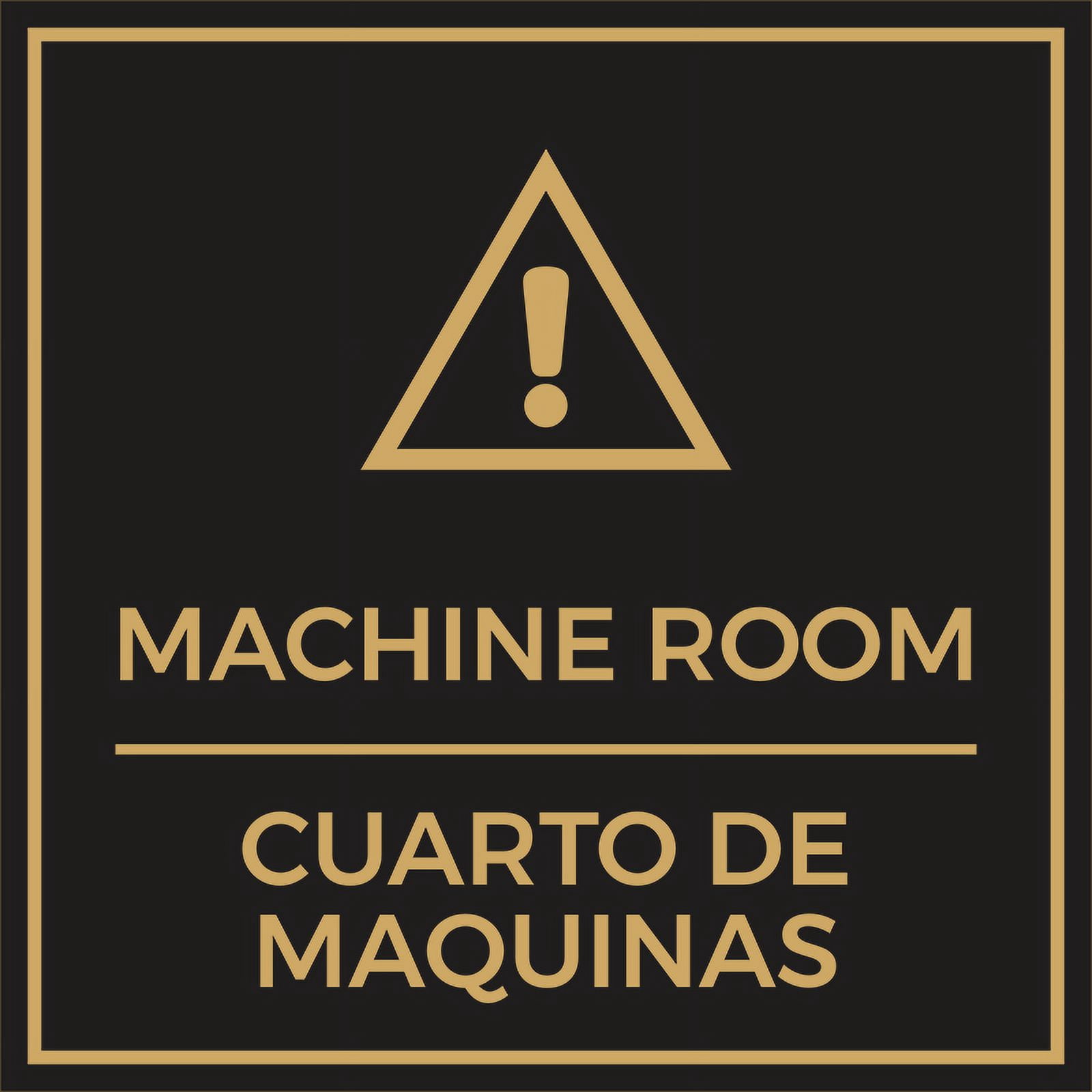 Signs ByLITA Square Machine Room Door or Wall Sign | Spanish Bilingual ...