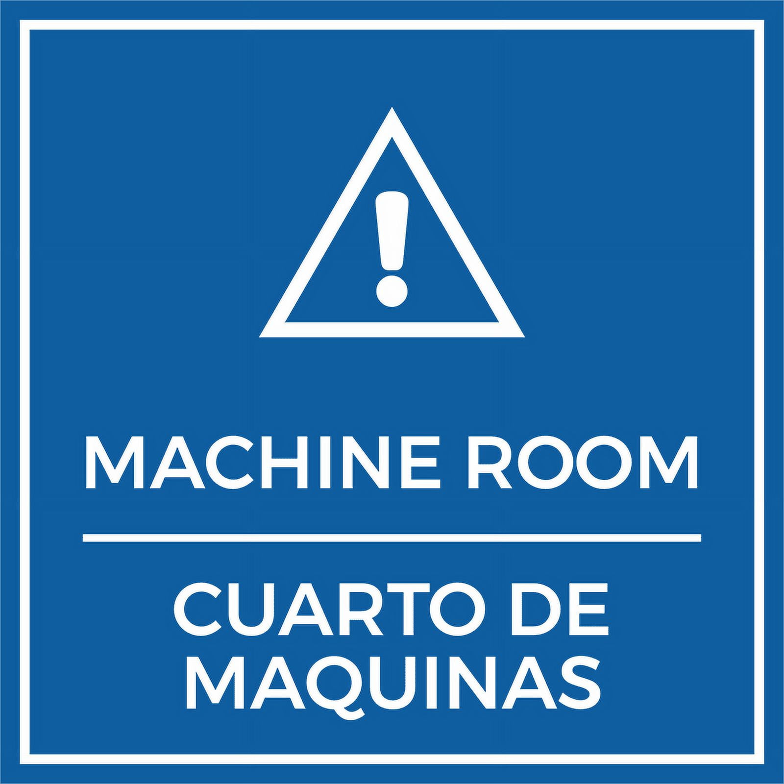 Signs ByLITA Square Machine Room Door or Wall Sign | Spanish Bilingual ...