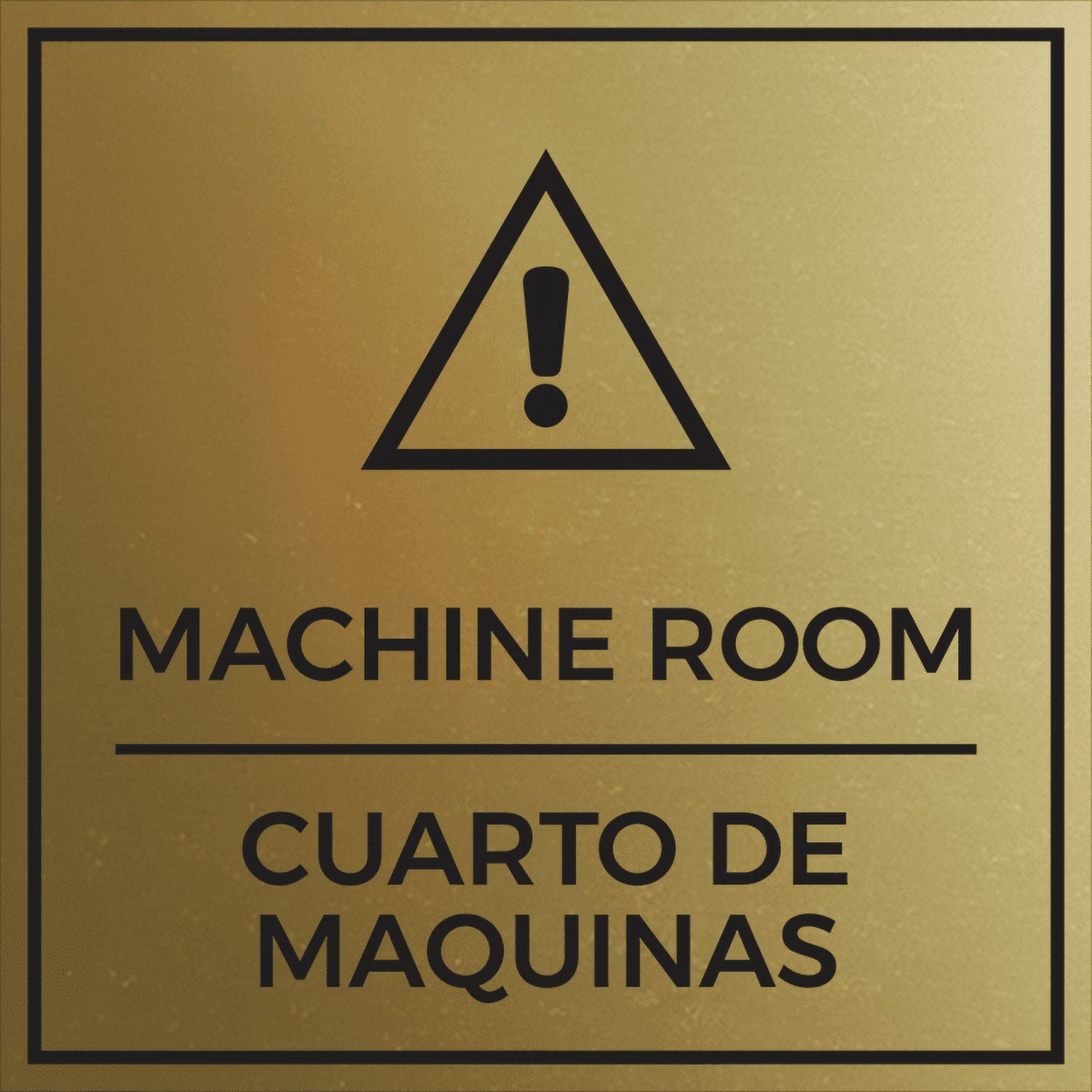 Signs ByLITA Square Machine Room Door or Wall Sign | Spanish Bilingual ...