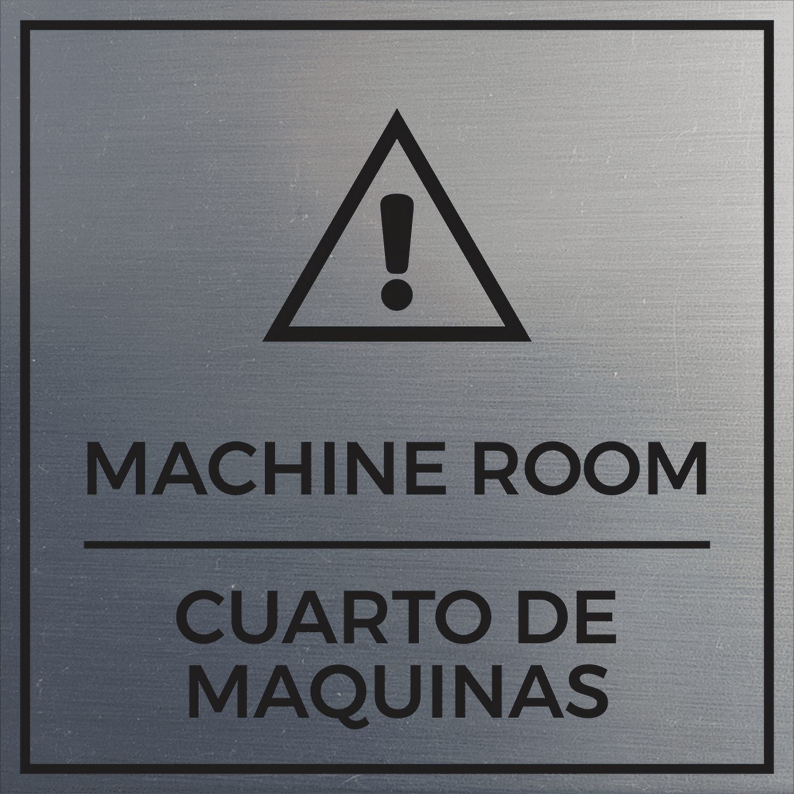 Signs ByLITA Square Machine Room Door or Wall Sign | Spanish Bilingual ...
