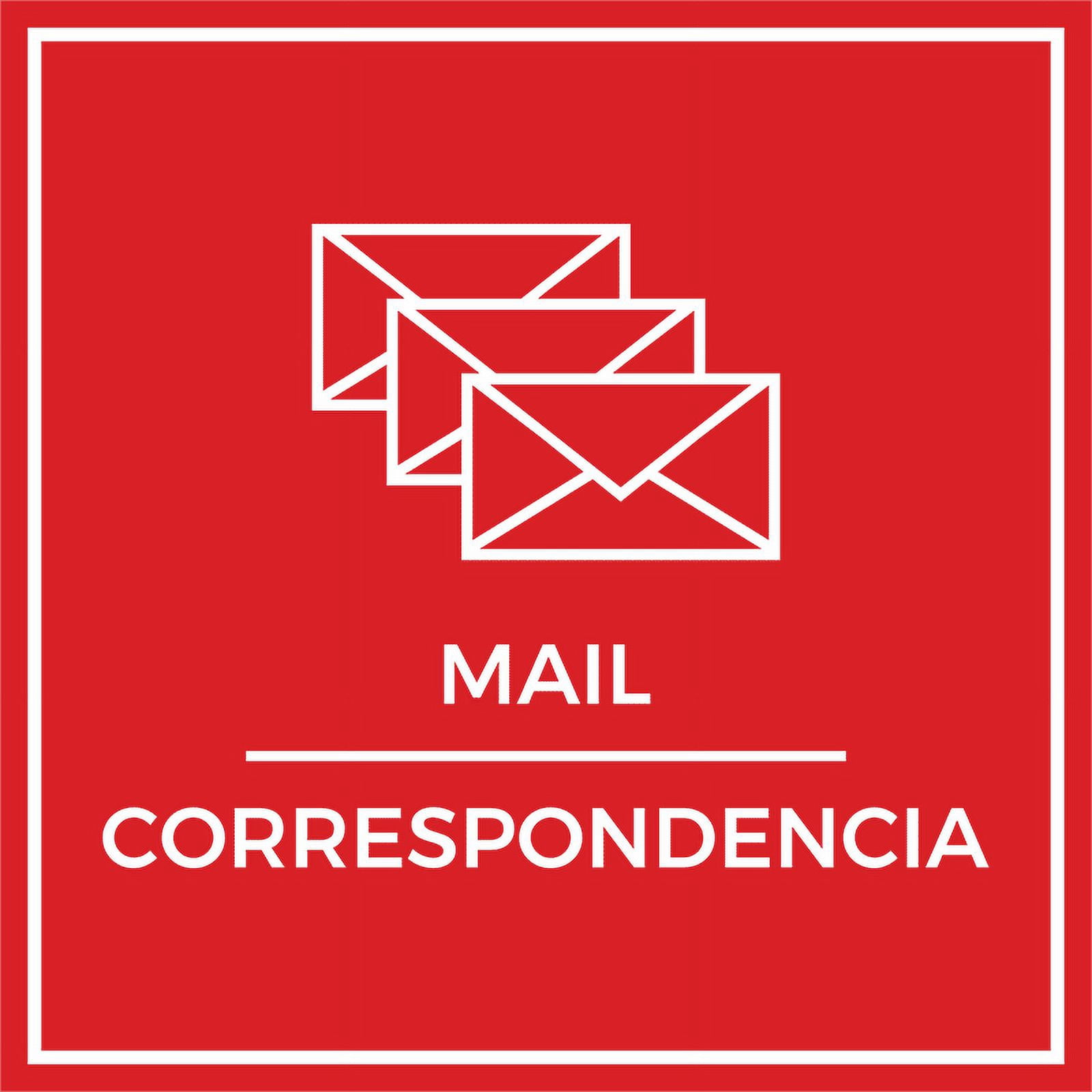 Signs ByLITA Square Mail Door or Wall Sign | Spanish Bilingual Business ...
