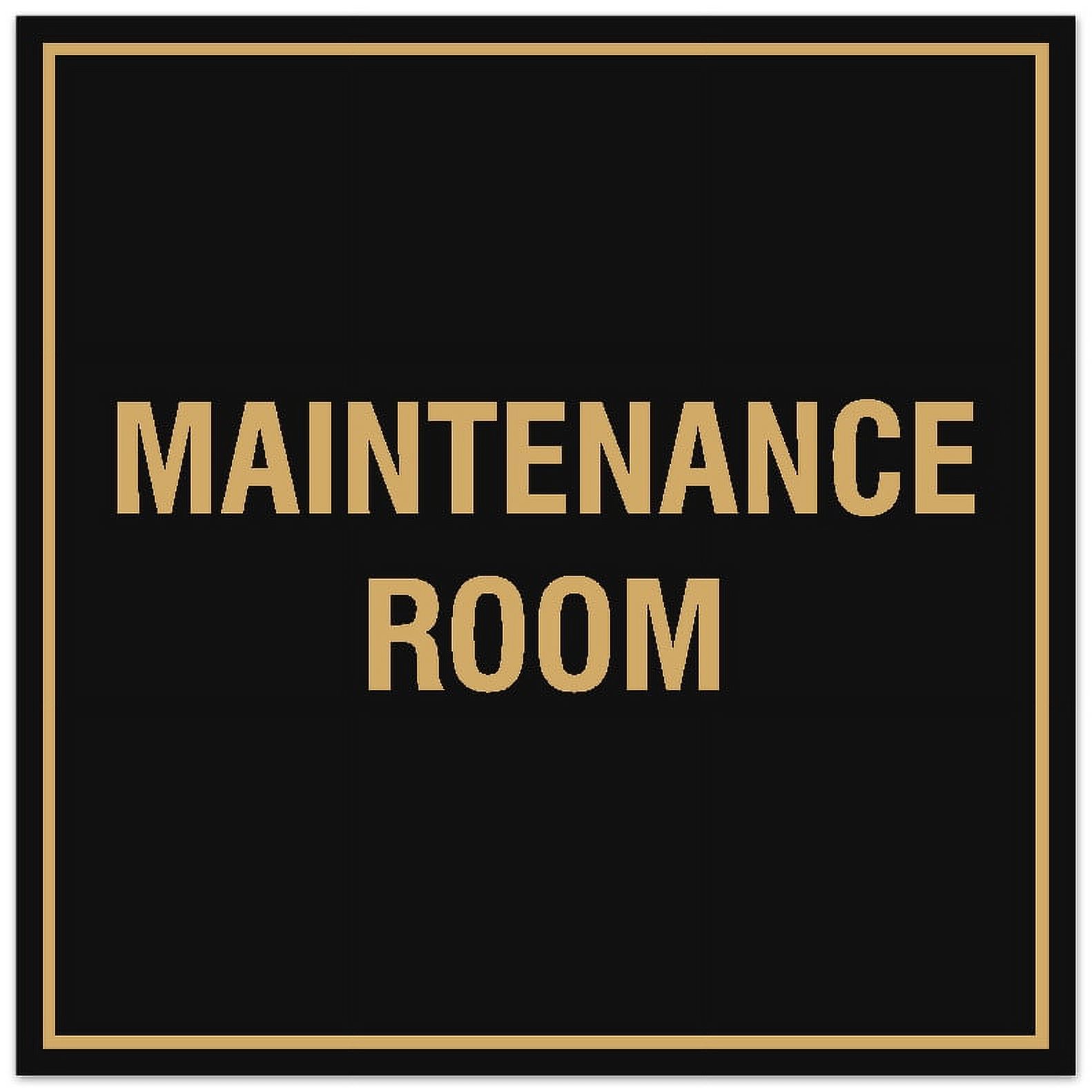 Signs ByLITA Square Maintenance Room Sign - Easy Installation | Durable ...
