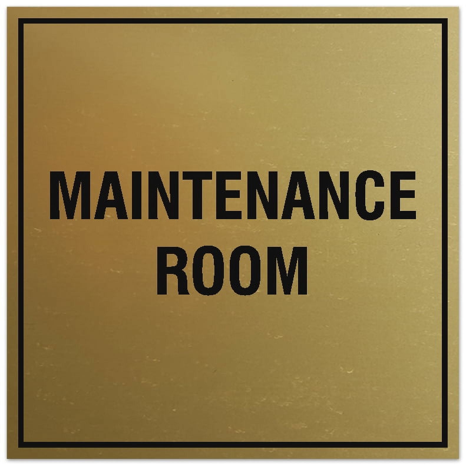 Signs ByLITA Square Maintenance Room Sign - Easy Installation | Durable ...