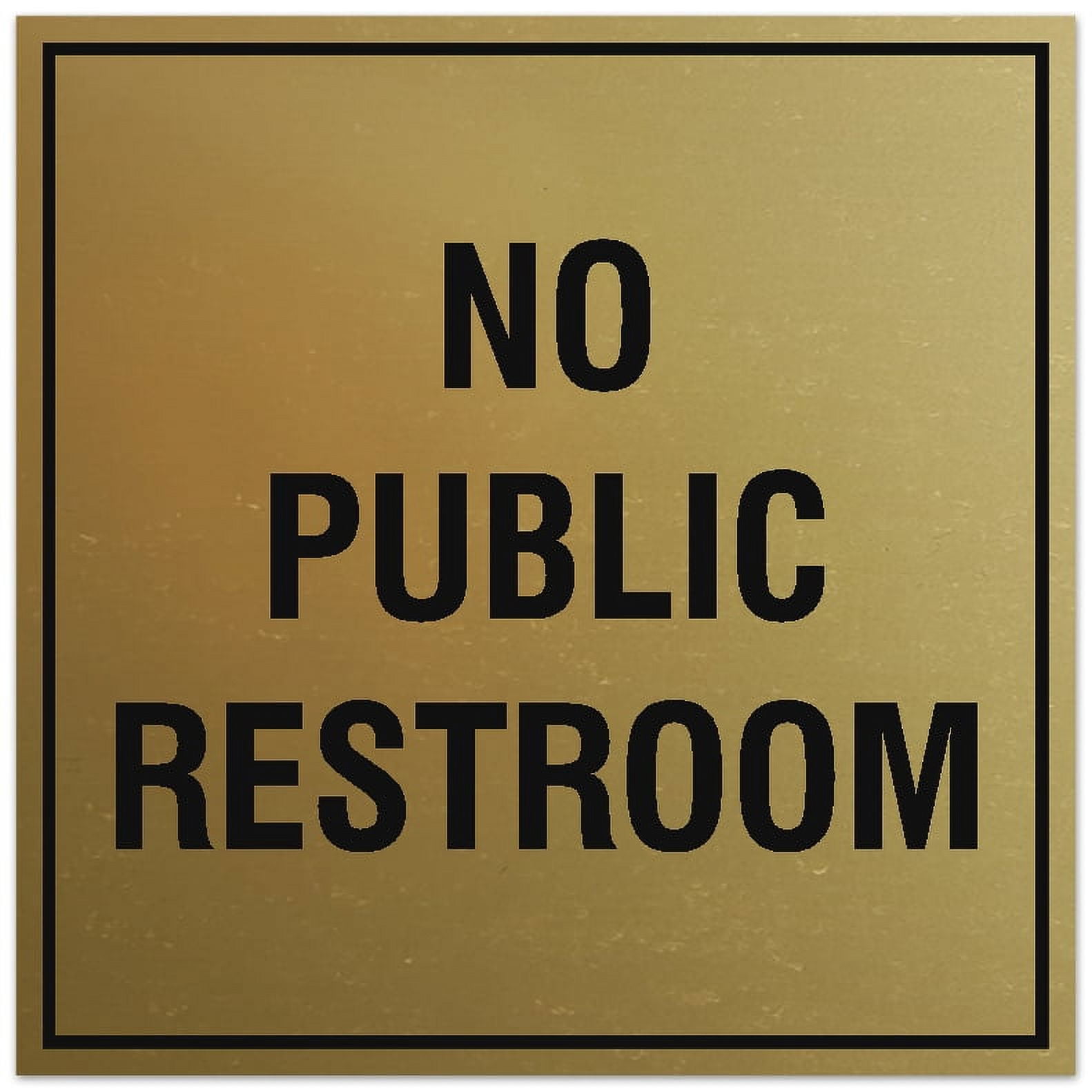 Signs ByLITA Square No Public Restroom Sign - Easy Installation ...