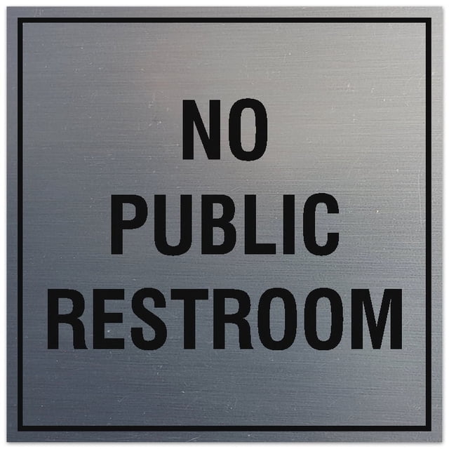 Signs ByLITA Square No Public Restroom Sign - Easy Installation ...