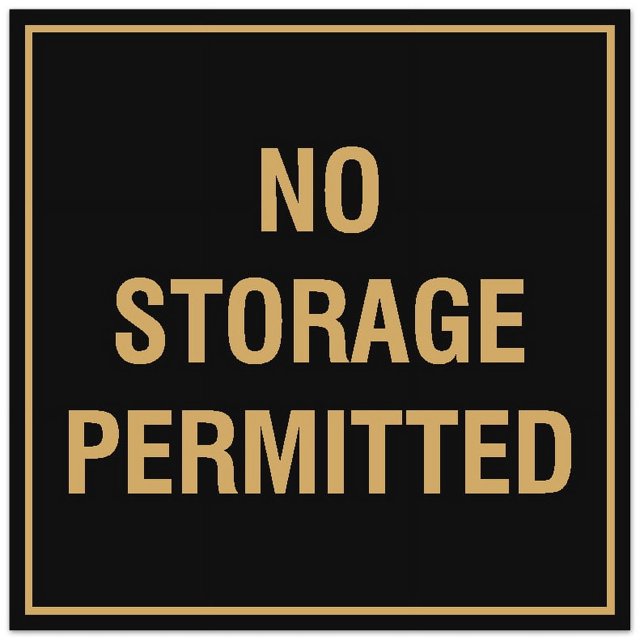 Signs ByLITA Square No Storage Permitted Sign - Easy Installation ...