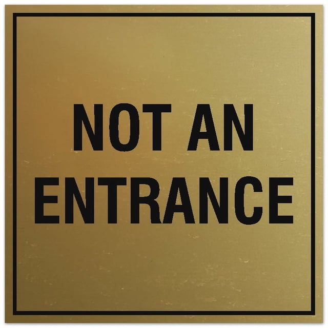 Signs ByLITA Square Not an Entrance Sign - Easy Installation | Durable ...