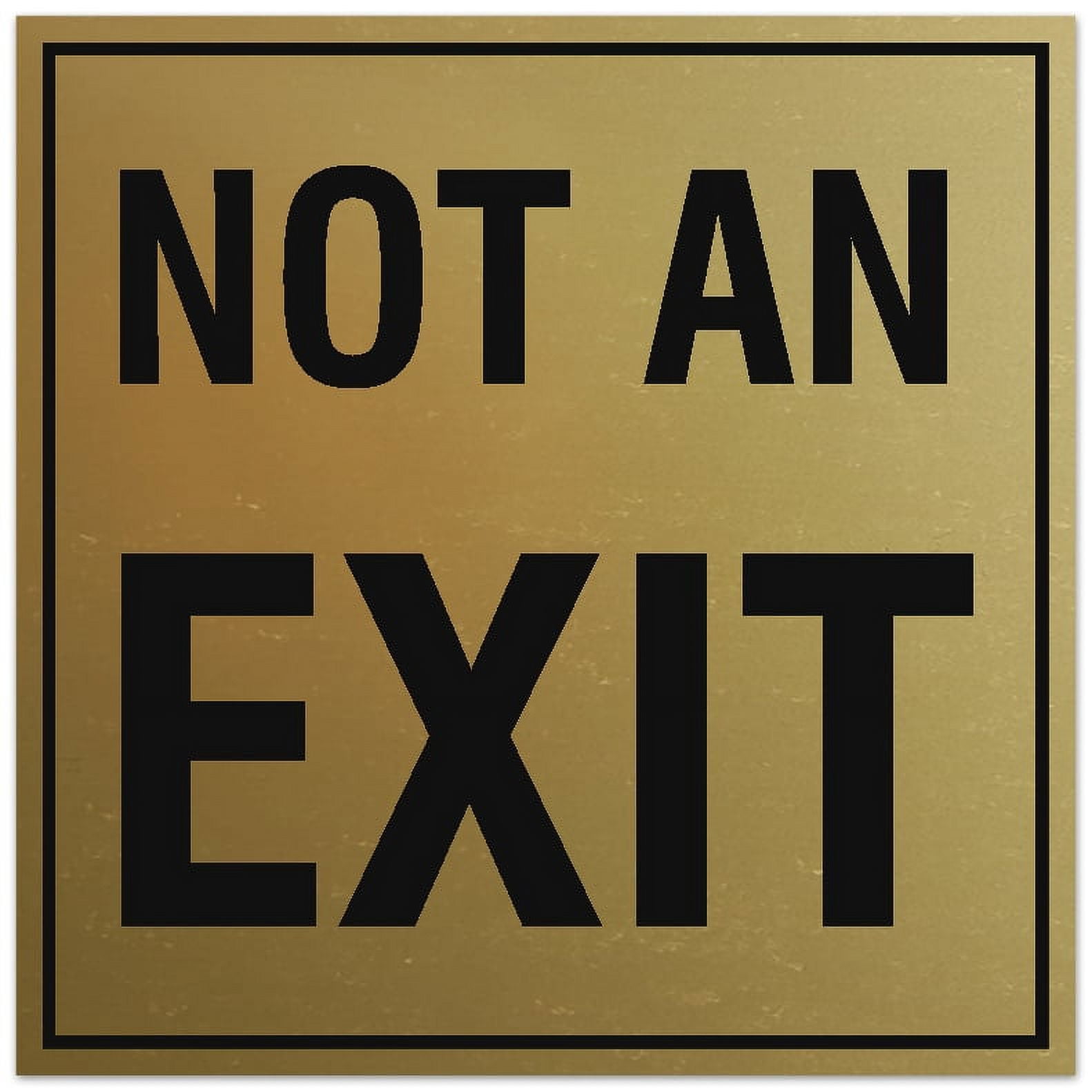 Signs ByLITA Square Not an Exit Sign - Easy Installation | Durable ...