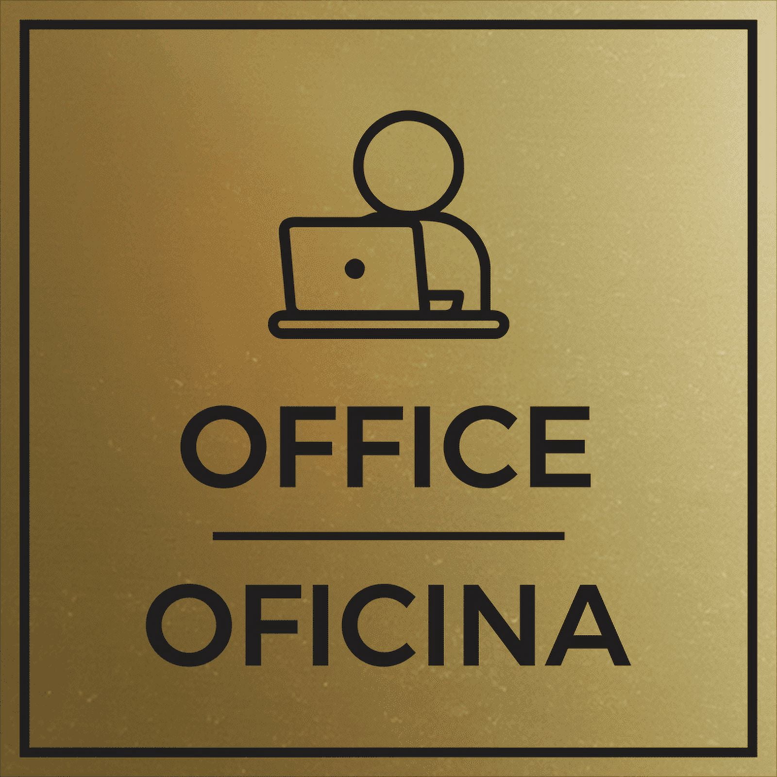 Signs ByLITA Square Office Door or Wall Sign | Spanish Bilingual ...