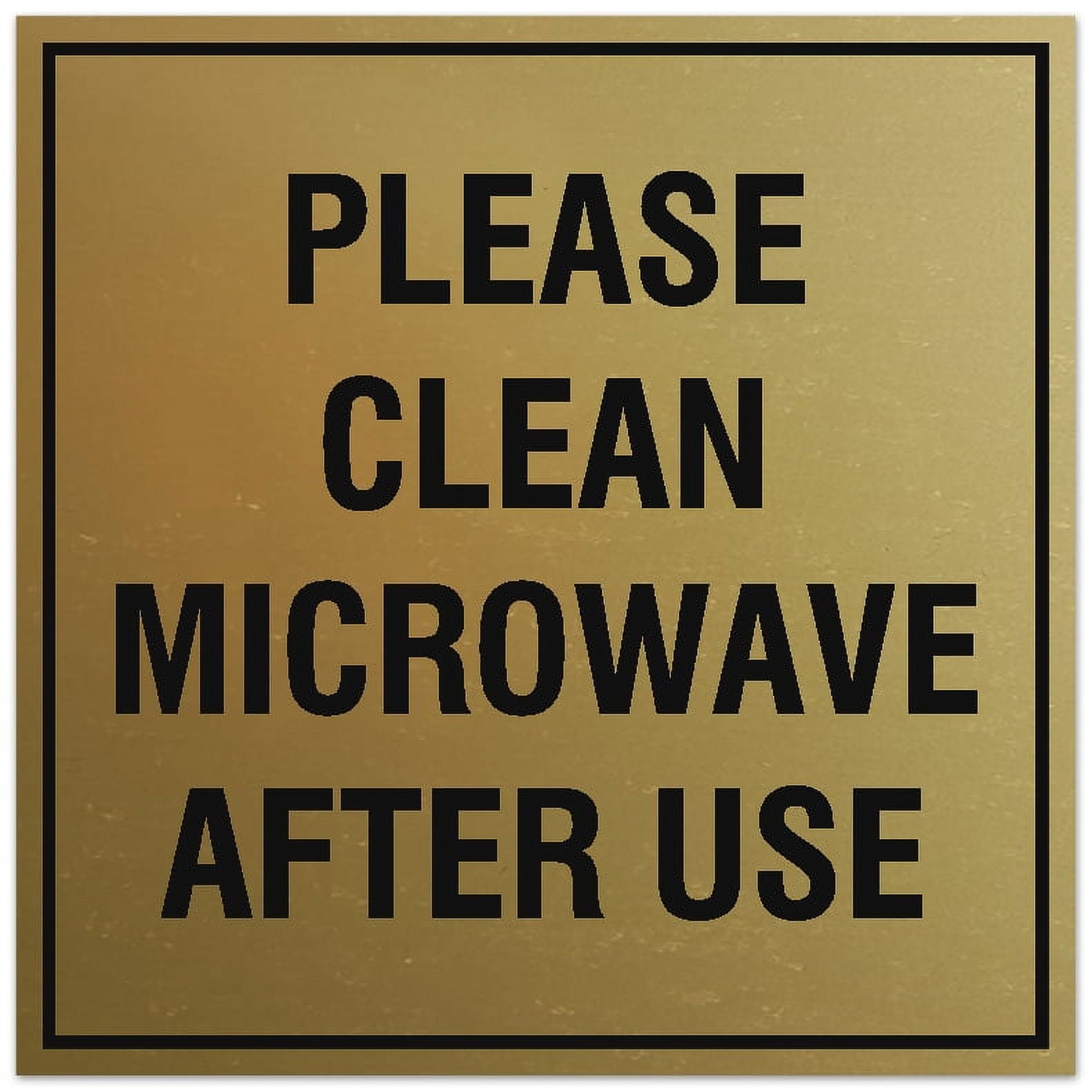 Signs ByLITA Square Please Clean Microwave After Use Sign - Easy ...