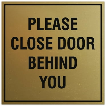 Signs ByLITA Classic Framed, Keep fridge door closed Sign (Black Gold ...
