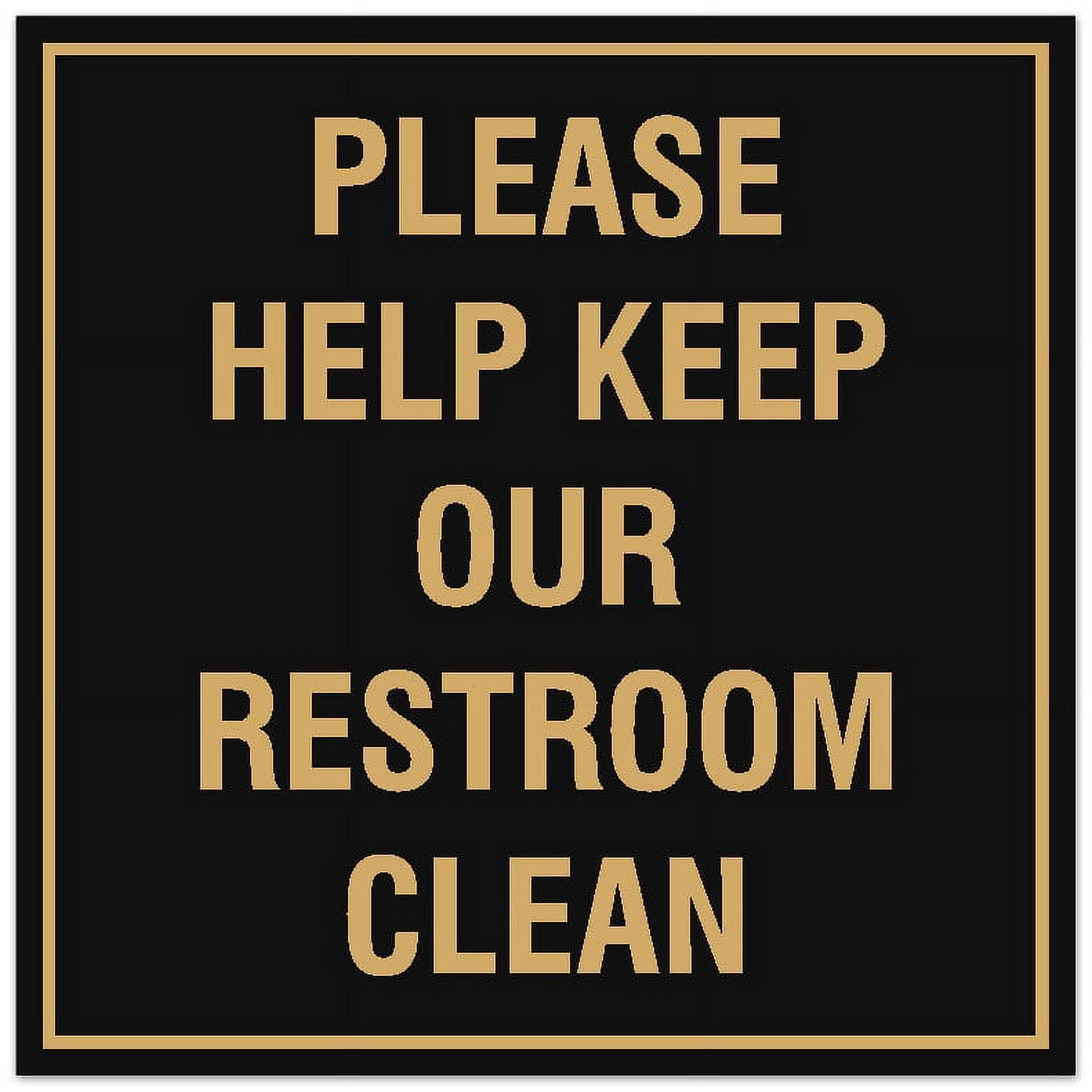 Signs ByLITA Square Please Help Keep Our Restroom Clean Sign - Easy ...