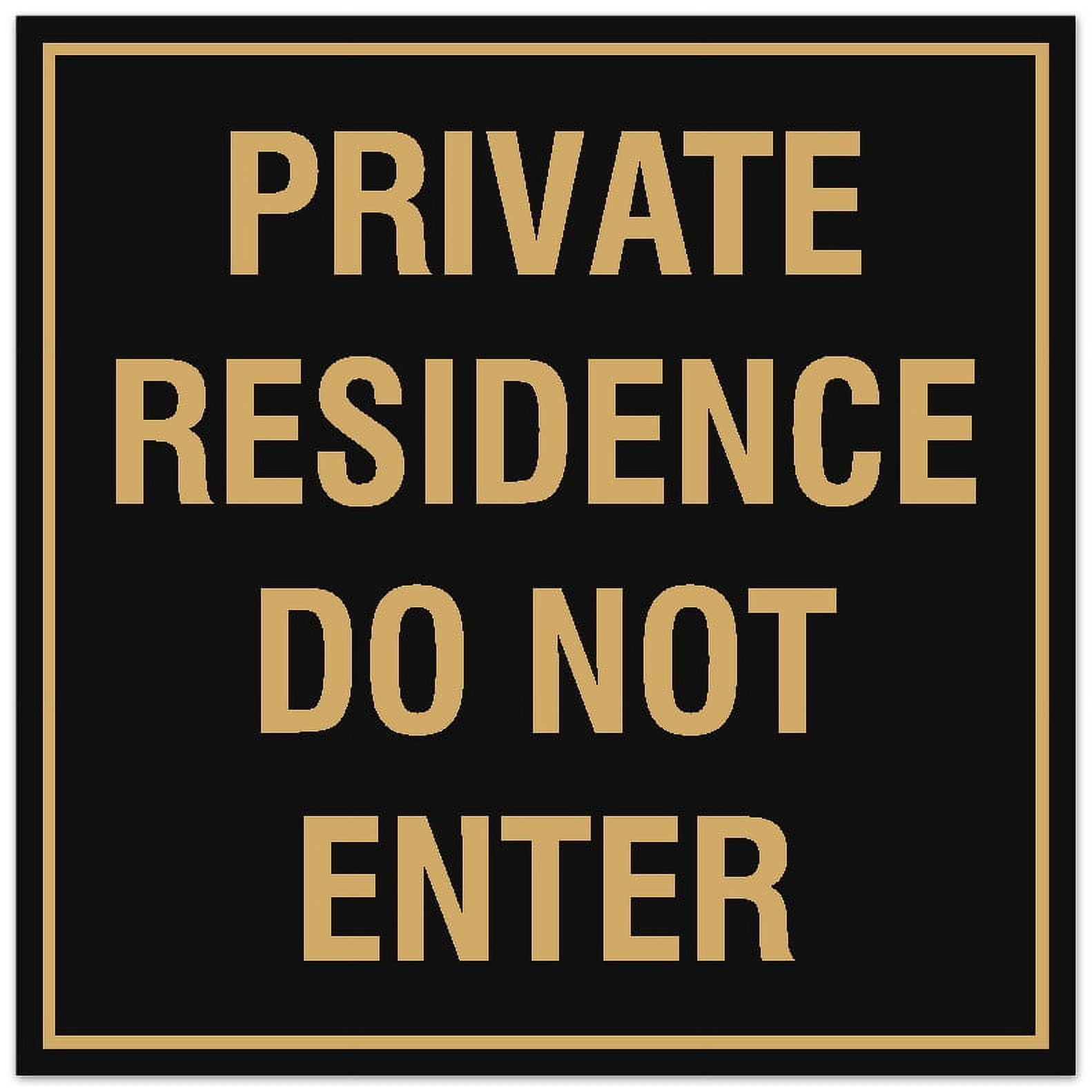 Signs ByLITA Square Private Residence Do Not Enter Sign - Easy ...