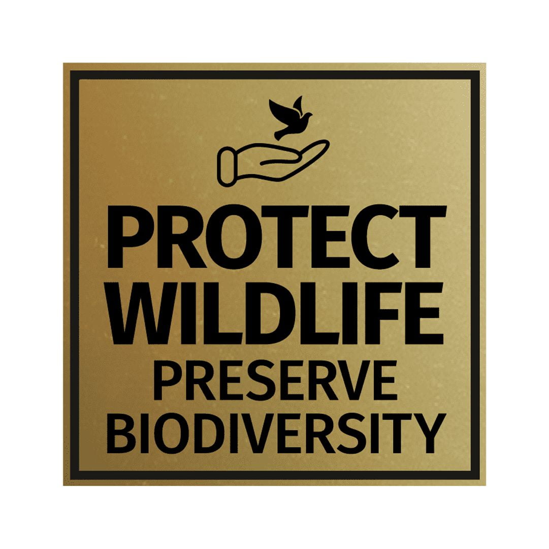 Signs ByLITA Square Protect Wildlife, Preserve Biodiversity Sign ...