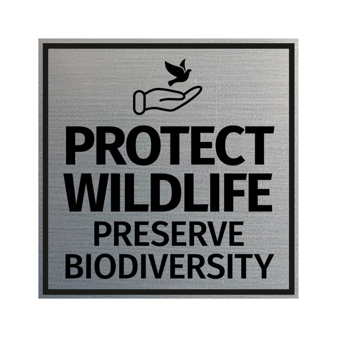 Signs ByLITA Square Protect Wildlife, Preserve Biodiversity Sign ...