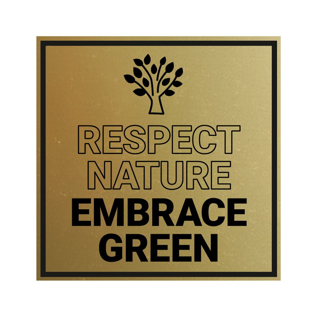 Signs ByLITA Square Respect Nature, Embrace Green Living Sign (Brushed ...