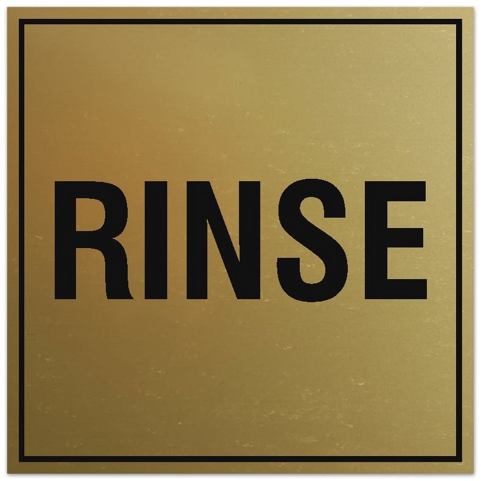 Signs ByLITA Square Rinse Sign - Easy Installation | Durable Material ...
